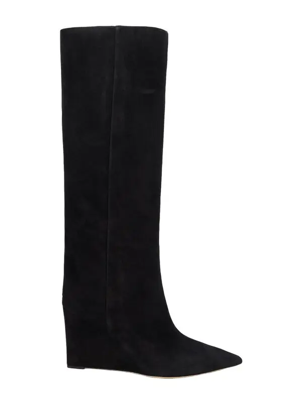 JIMMY CHOO Blake Pointed Toe Wedge Boots - Black