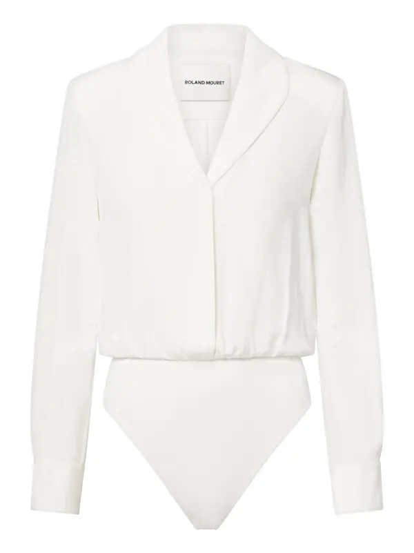 Roland Mouret Satin Bodysuit - White