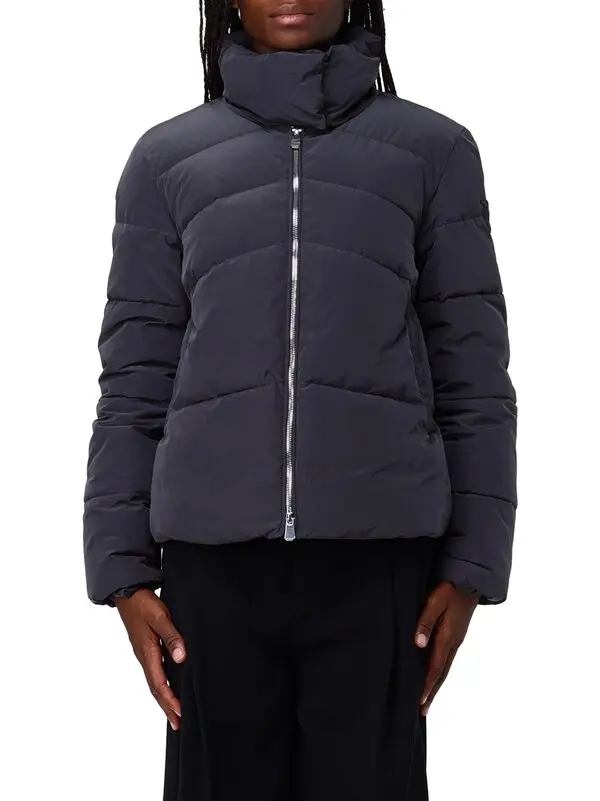 Pinko Short Water-repellent Quilted Nylon Down Jacket With High Neck - Black