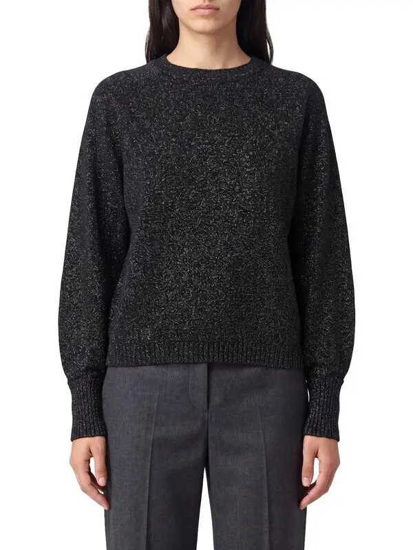 TWINSET Wool And Cashmere Blend Lurex Yarn Jumper - Black