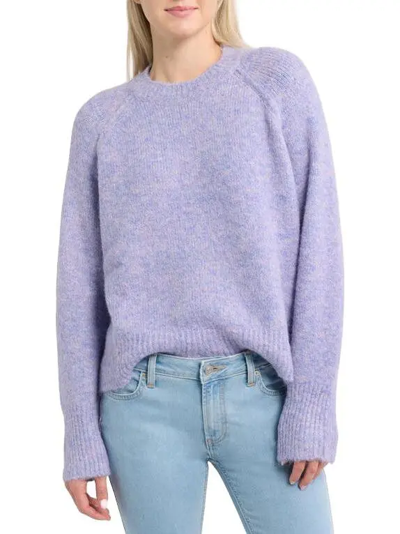 BDG URBAN OUTFITTERS Bdg Crewneck Mélange Sweater With Raglan Sleeves - Lilac