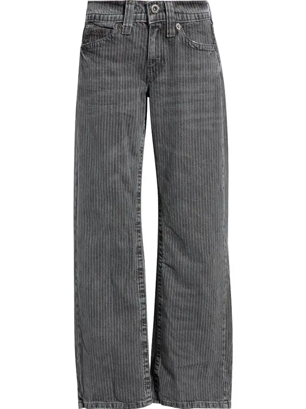 BDG URBAN OUTFITTERS Kayla Pinstriped Wide Leg Jeans - Black