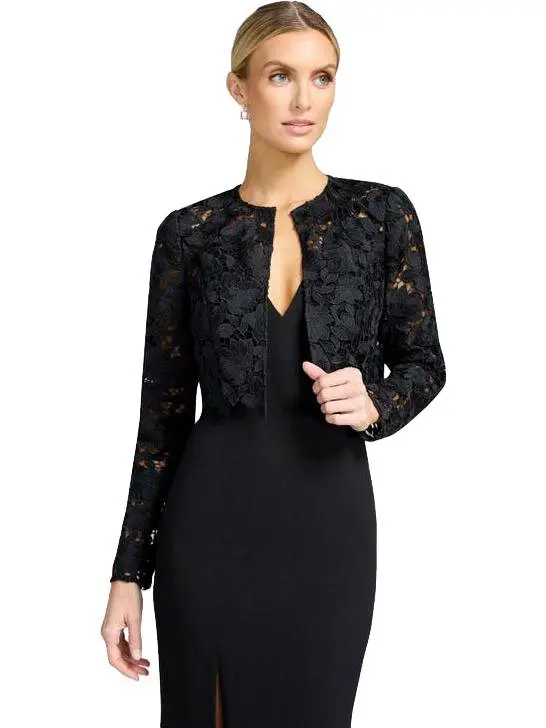 Dress The Population Andra Lace Bolero And Column Gown Set - Black