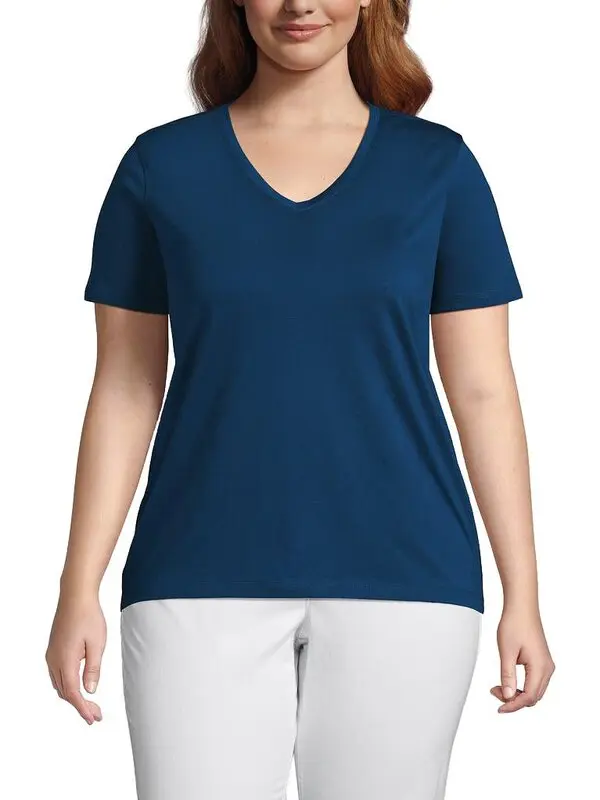 LANDS' END Supima Cotton T-shirt - Baltic Teal