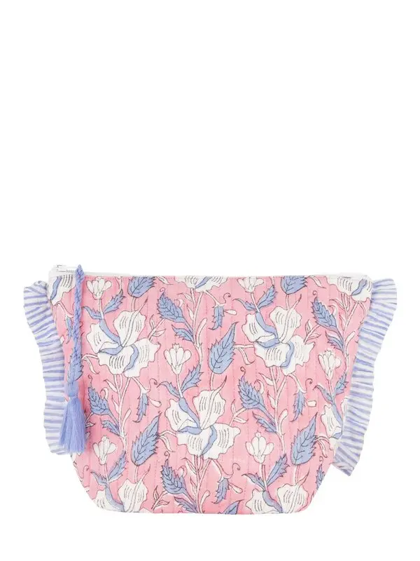 MER ST. BARTH La Plage Ruffle Pouch - Pink