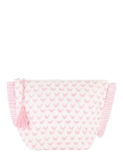 MER ST. BARTH La Plage Ruffle Pouch - Pink