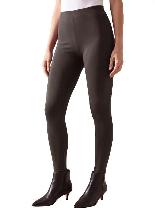Roaman's Fleece Lined Legging - Chocolate