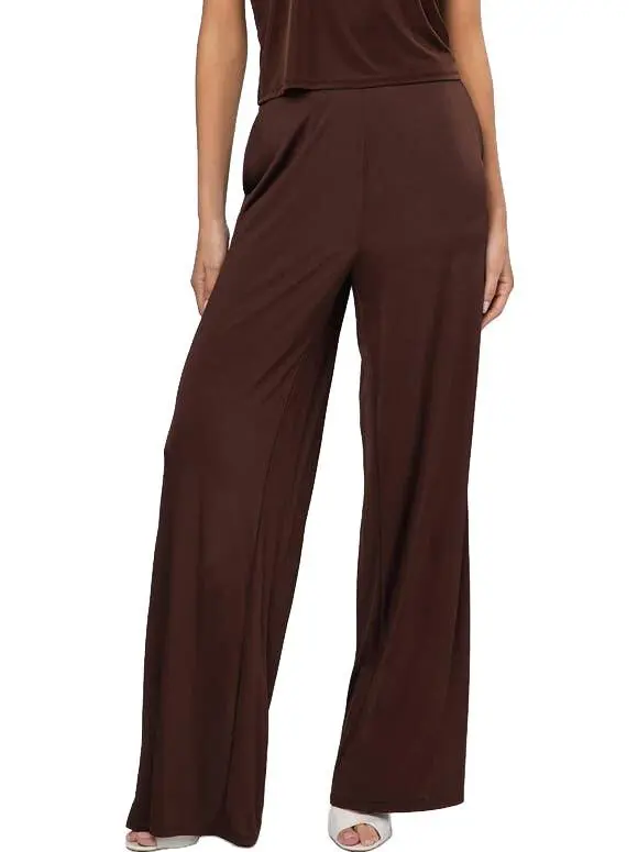 Generation Love Kelela Sheen Jersey Wide-leg Pants - Coco