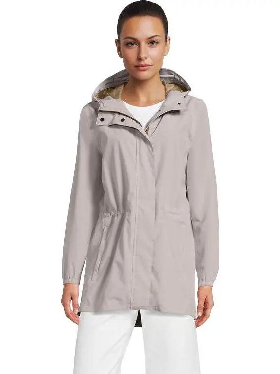 LANDS' END Squall Packable Raincoat - Soft Mushroom
