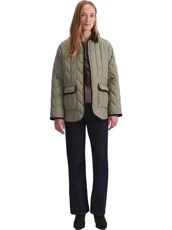 SPORTSCRAFT Gillian Quilted Shirt Jacket - Sage