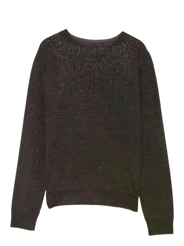 P.a.r.o.s.h Rhinestone-embellished Top - Brown