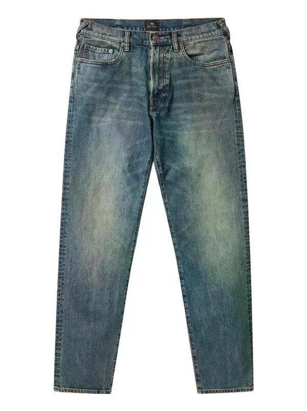Paul Smith Faded Whiskered Jeans - Blue