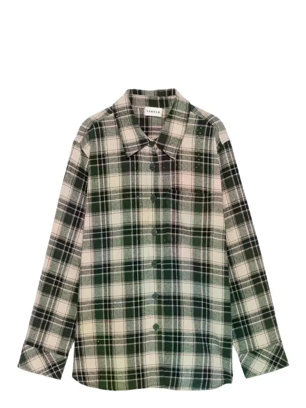 P.a.r.o.s.h Embellished Check Shirt - Neutrals