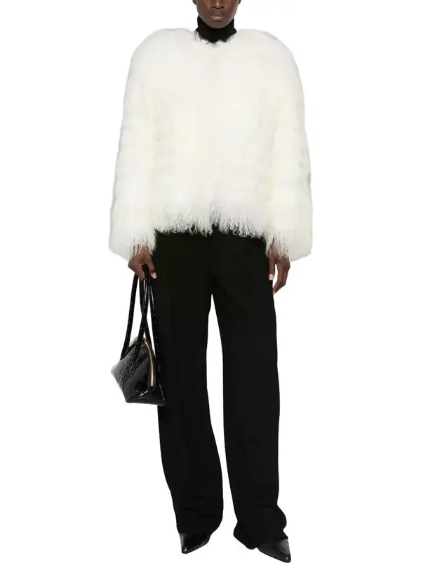 ERMANNO FIRENZE Faux Fur Coat - White