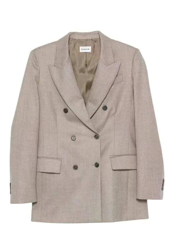 P.a.r.o.s.h Double-breasted Peak-lapel Jacket - Neutrals