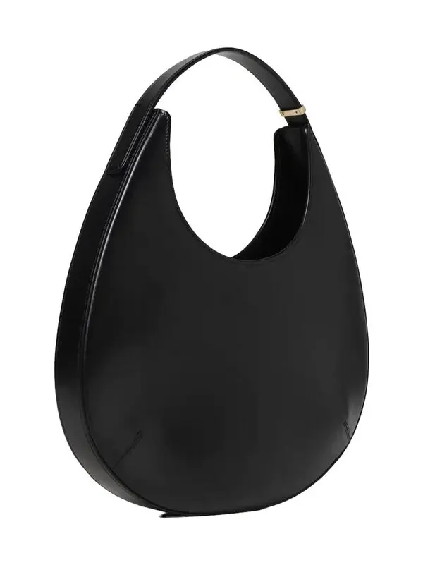 Giorgio Armani Logo Stamp Leather Tote Bag - Black