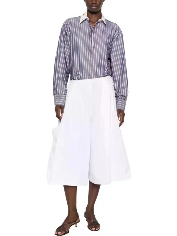 FORTE_FORTE Striped Crystal-embellished Shirt - Blue