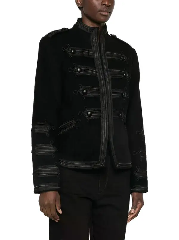 P.a.r.o.s.h Frogging-embellished Jacket - Black