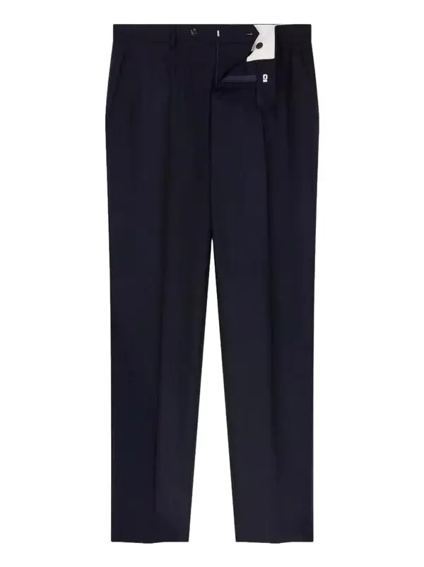 FURSAC Virgin Wool Tailored Trousers - Blue