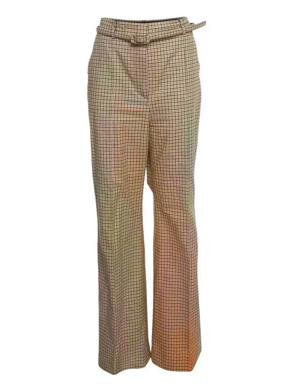 Sportmax Plaid Belted Trousers - Neutrals