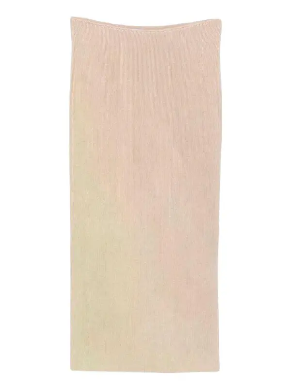 Malo Ribbed-knit Pencil Midi Skirt - Neutrals