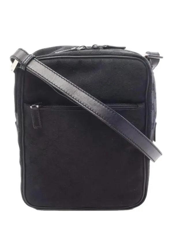 Gucci 2000s Gg-pattern Cross Body Bag - Black
