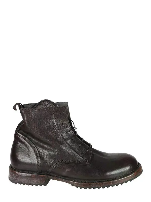 Moma Lace-up Leather Boots - Brown