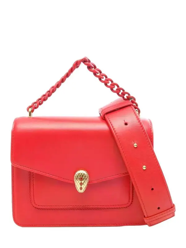 BVLGARI Serpenti Forever Chain Handbag - Red
