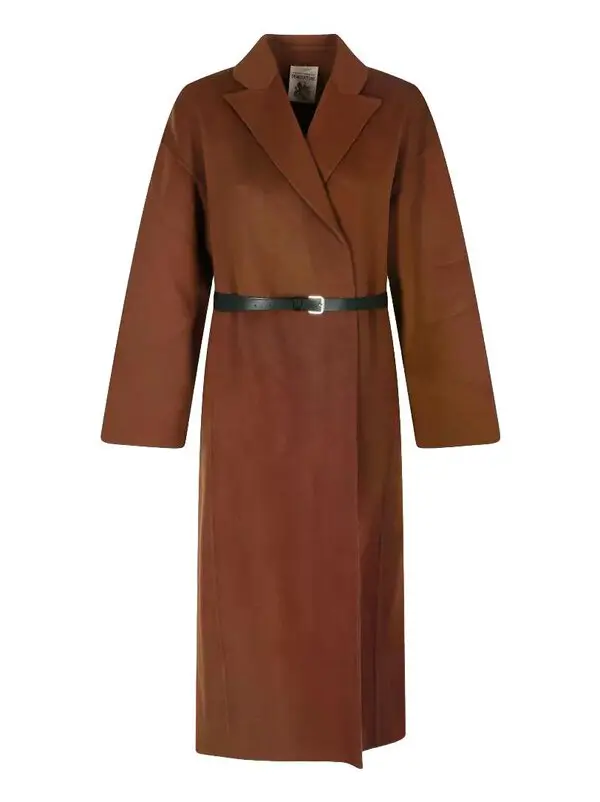 SEMICOUTURE Isolde Belted Coat - Brown