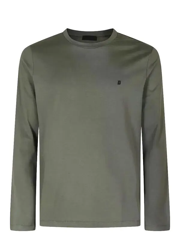 DONDUP Logo-patch Long-sleeve T-shirt - Green