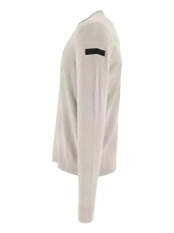 RRD Velvet-effect Ribbed-trim Sweater - Neutrals