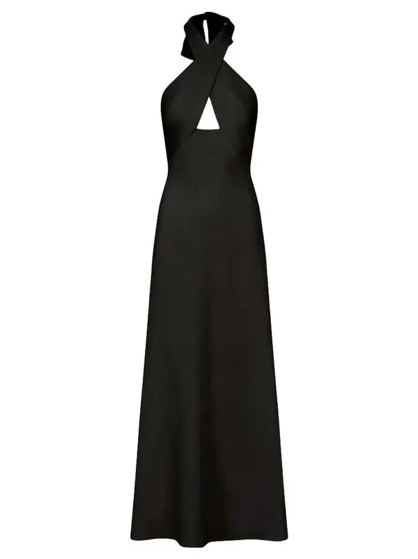 Johanna Ortiz Crinkled Maxi Dress - Black