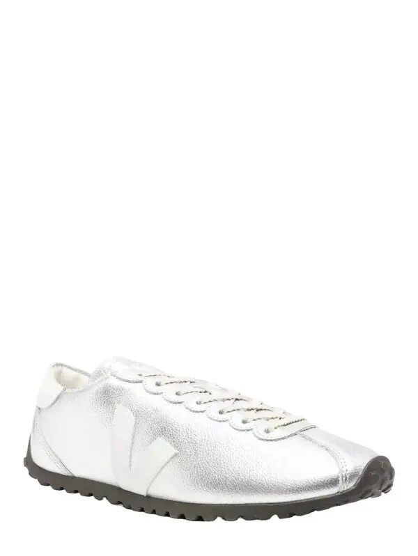 VEJA Cateyes Leather Sneakers - Silver