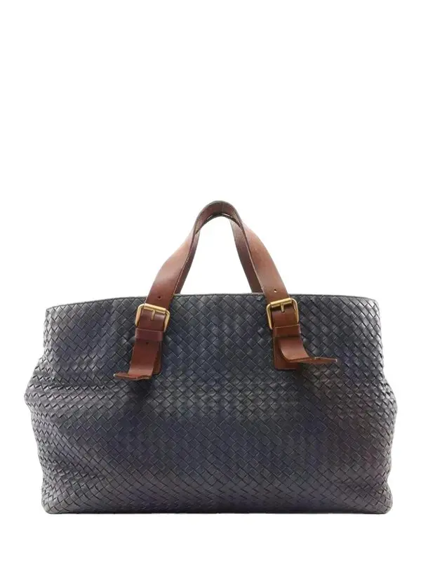 Bottega Veneta 2000s Intrecciato Tote Bag - Blue