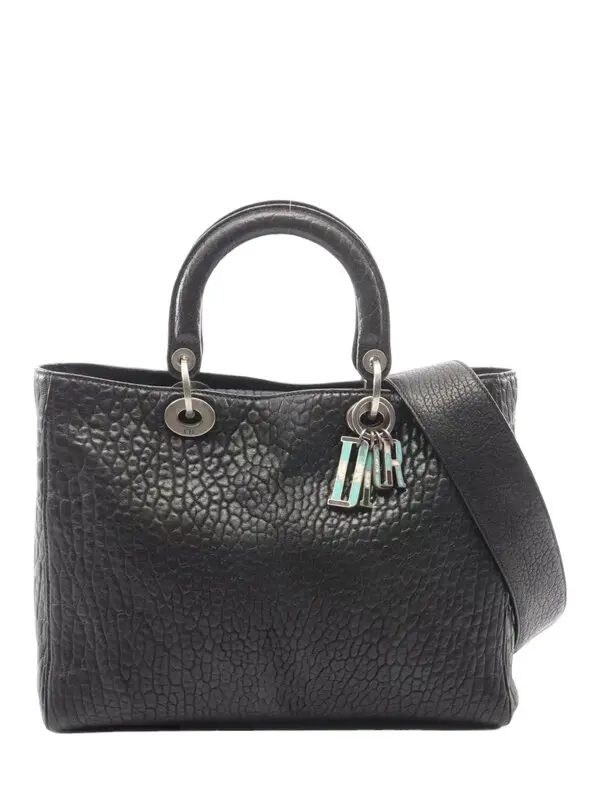Dior Diorissimo Leather Tote Bag - Black