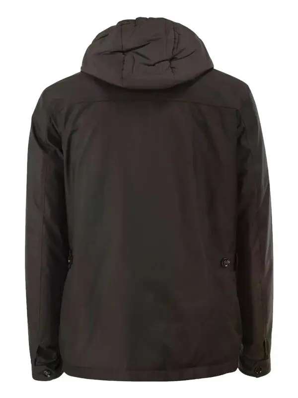 MOORER Hooded Field Jacket - Brown
