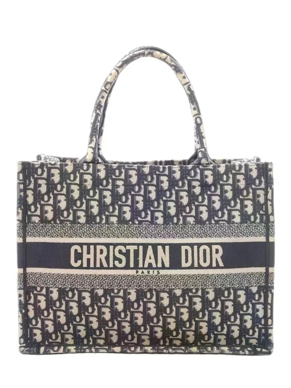 Dior Oblique Book Tote Medium Tote Bag - Blue