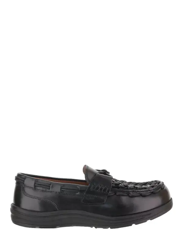Keen Woven Detail Loafers - Black