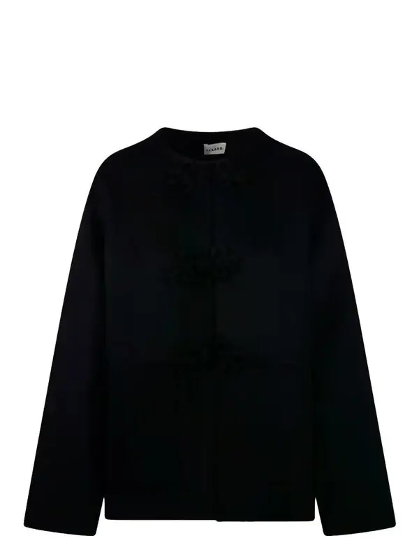 P.a.r.o.s.h Frog-fastening Patch-pocket Coat - Black