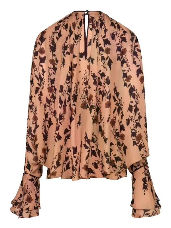 Johanna Ortiz Untamed Bloom Floral Print Top - Pink