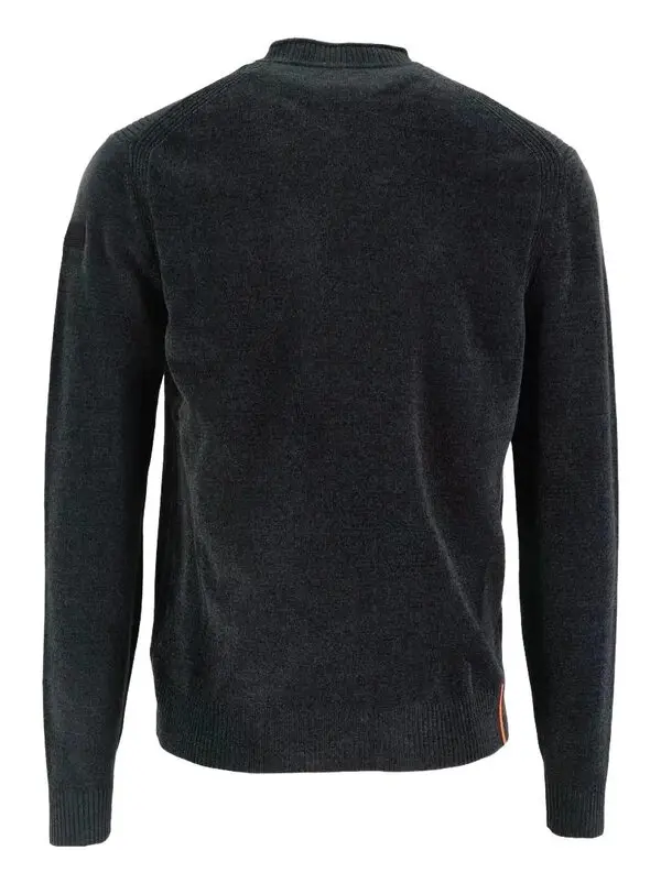RRD Velvet-effect Crew-neck Sweater - Grey