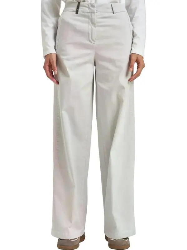 Peserico Wide-leg High-waist Trousers - Neutrals