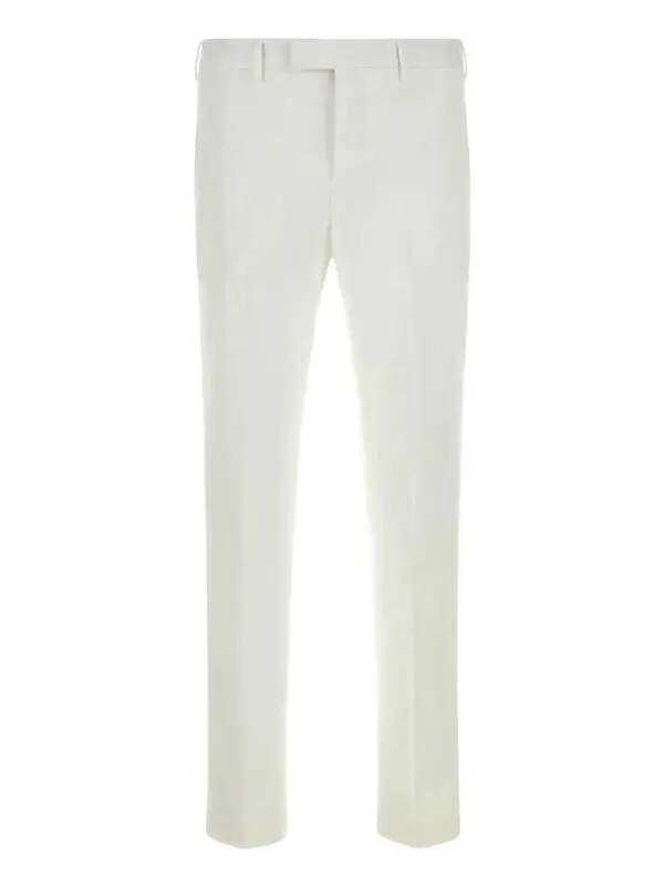PT TORINO Slim Fit Belt Loop Trousers - White