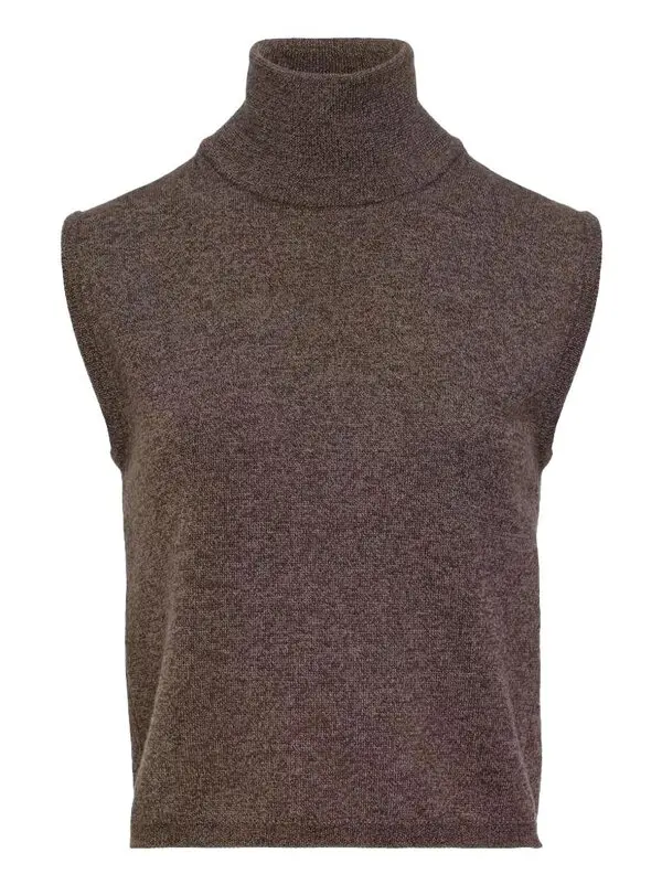 Magda Butrym Sleeveless Roll-neck Top - Brown