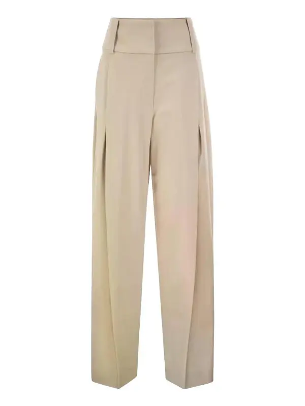 Sportmax Wide-leg Tailored Trousers - Neutrals
