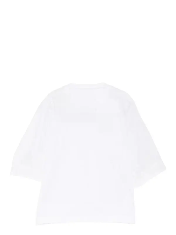 Sacai Short Sleeve Crewneck T-shirt With Chest Pocket - White