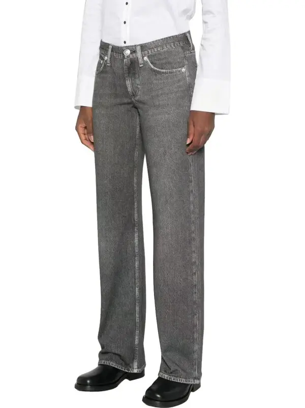 Rag & Bone Rb Miramar Terry Cam Full Straight-leg Trousers - Grey