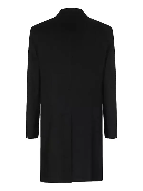 Tagliatore Double-breasted Peak-lapel Coat - Black