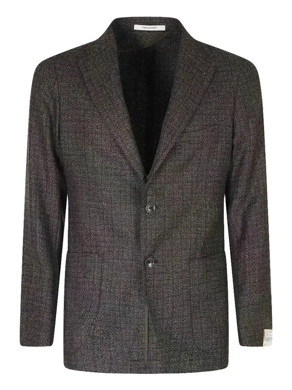 Tagliatore Long-sleeve Patterned Blazer - Brown