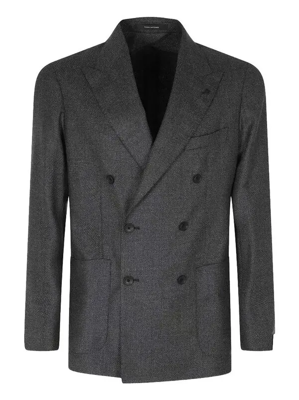 Tagliatore Double-breasted Peak-lapel Blazer - Grey